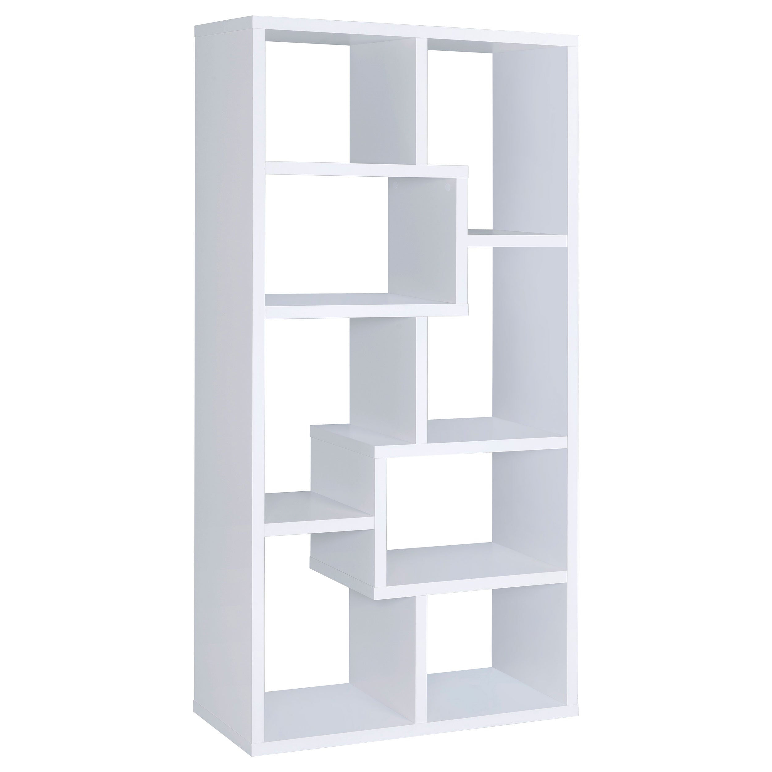 Theo 71 inch 7 shelf Bookshelf White Home Furniture TN