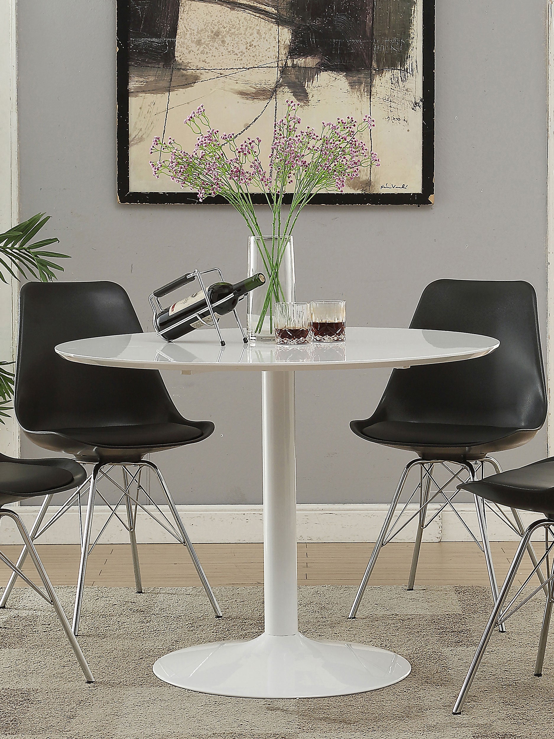 40 inch white round dining table store
